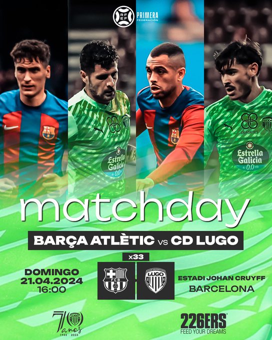 Ver en directo el Barça Atlètic - CD Lugo - Noticias 2D